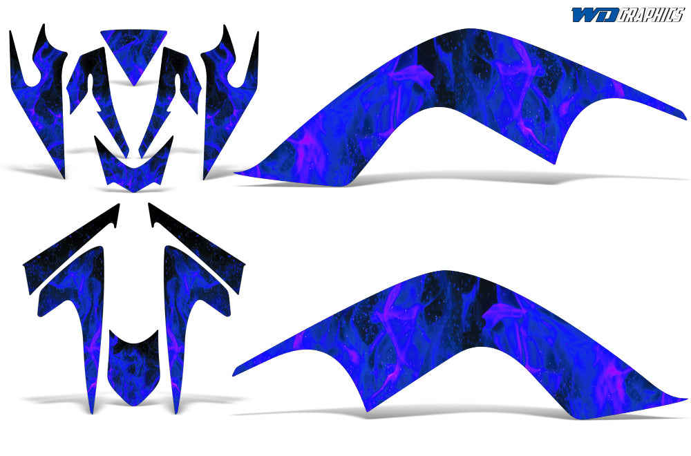 Yamaha Raptor 700 2006-2012 ATV Graphic Kit - Flames – Wholesale Decals