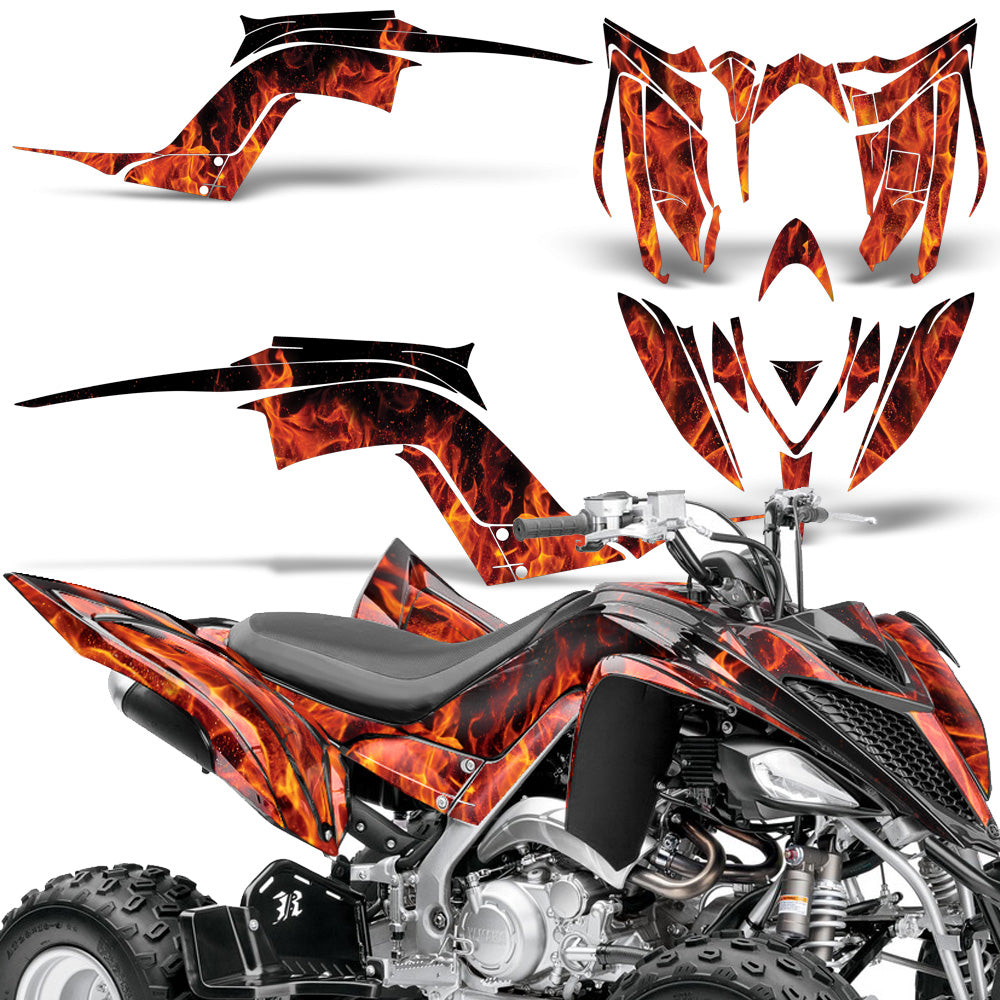 Yamaha Raptor 700R 2013-2022 ATV Graphic Kit - Flames – Wholesale Decals