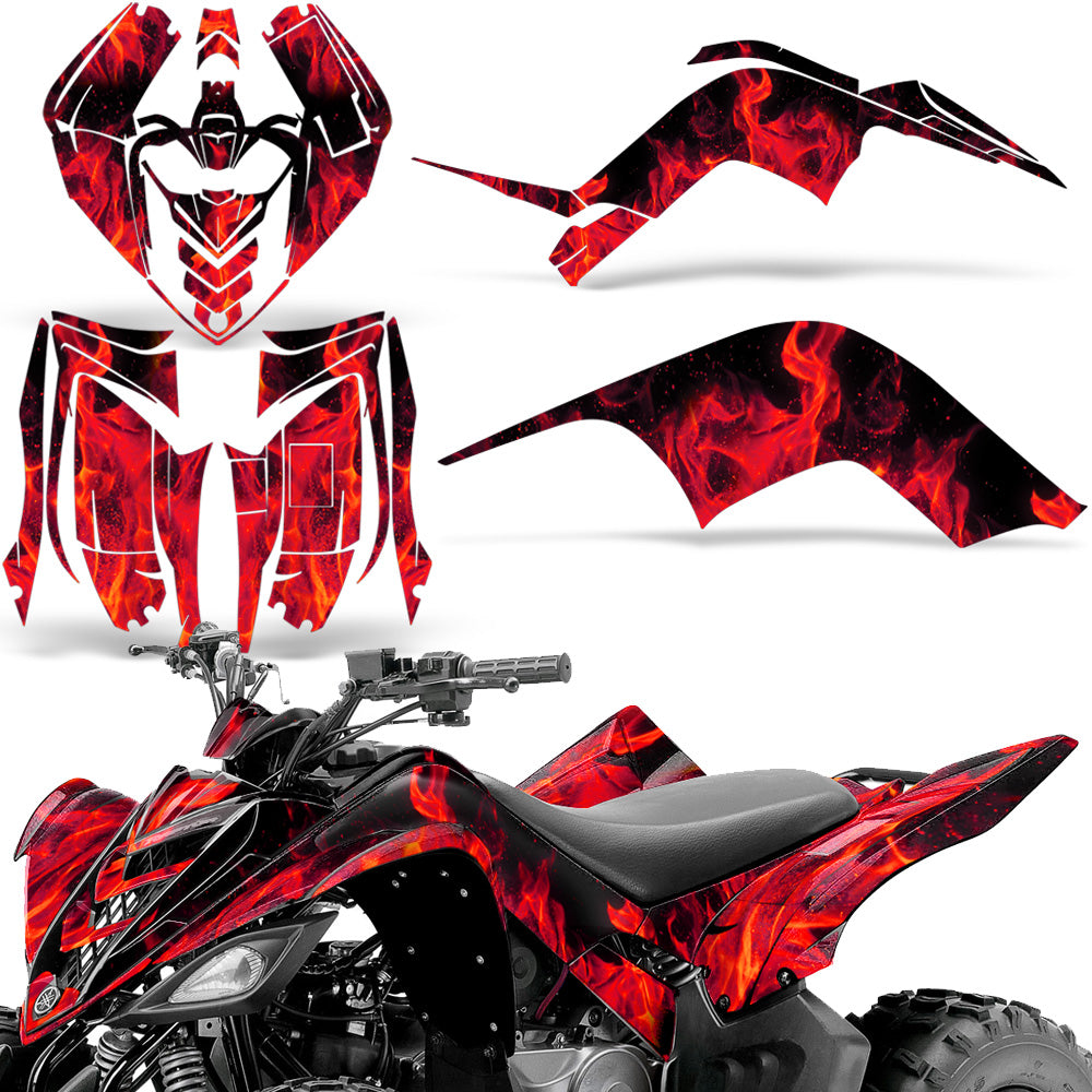 Yamaha Raptor 90 2009-2015 ATV Graphic Kit - Flames – Wholesale Decals