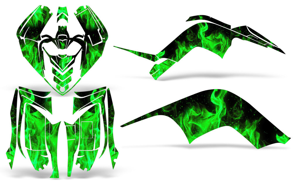 Yamaha Raptor 90 2009-2015 ATV Graphic Kit - Flames – Wholesale Decals