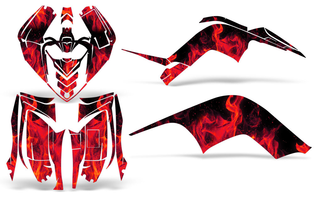Yamaha Raptor 90 2009-2015 ATV Graphic Kit - Flames – Wholesale Decals