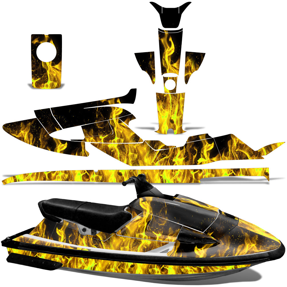 Yamaha Wave Raider 1994-1996 Jet Ski Graphic Wrap Kit - Flames ...