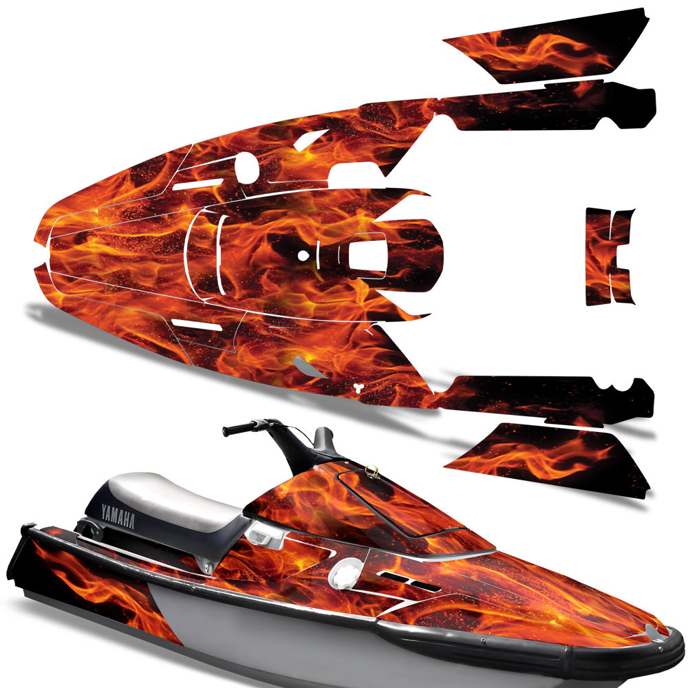 Yamaha Wave Runner III 1991-1996 Jet Ski Graphic Wrap Kit - Flames ...