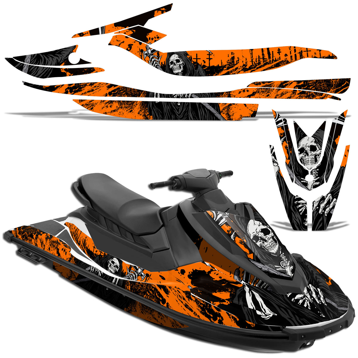 Yamaha Wave Runner EX Deluxe 2017-2020 Jet Ski Graphic Wrap Kit - Reap ...