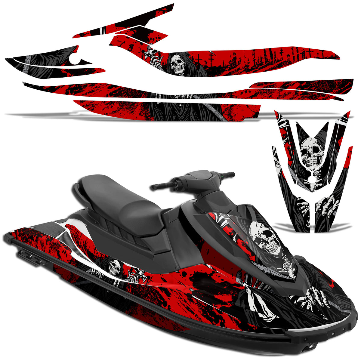 Yamaha Wave Runner EX Deluxe 2017-2020 Jet Ski Graphic Wrap Kit - Reap ...