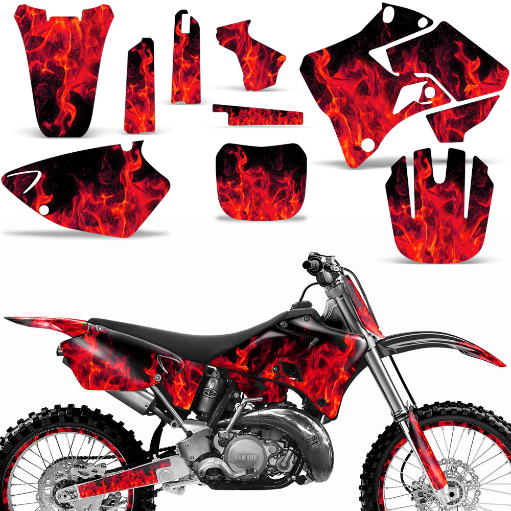 Yamaha YZ125 YZ250 2 Stroke 1996-2001 Dirt Bike Motocross Graphic Deca ...